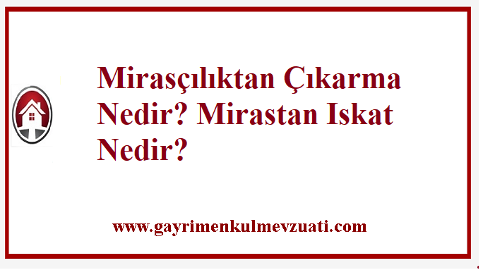 Mirasçılıktan Çıkarma Nedir? Mirastan Iskat Nedir? - Gayrimenkul Mevzuati